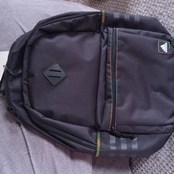 adidas | Bags | Adidas Classic 3s 5 Backpack Black Wmagenta Rainbow ...